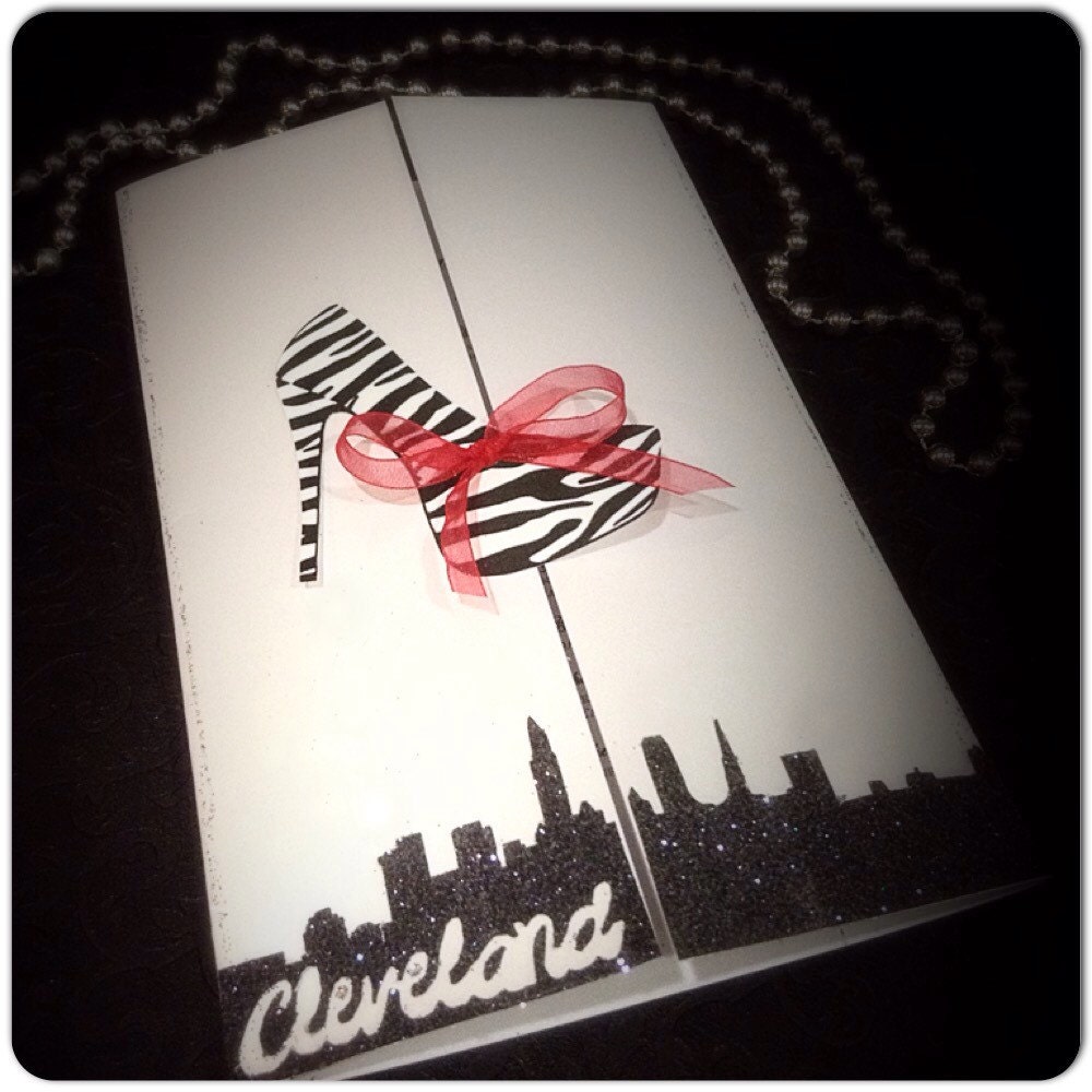 Sex And The City Themed Invitations With High Heel For