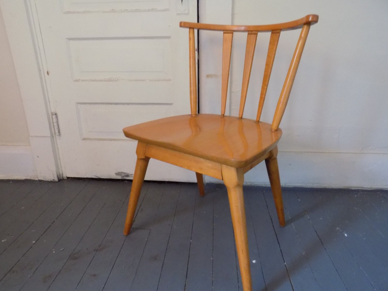 Vintage Mid Century Modern Maple Blonde Wood Chair Danish Modern 1960’s ...