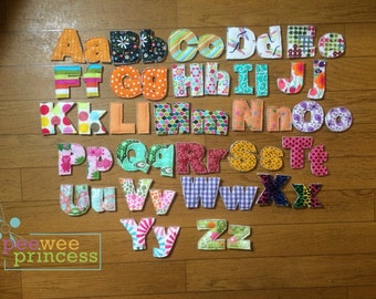 Fabric Letters Fabric Alphabet Letter Set & by PeeWeePrincess