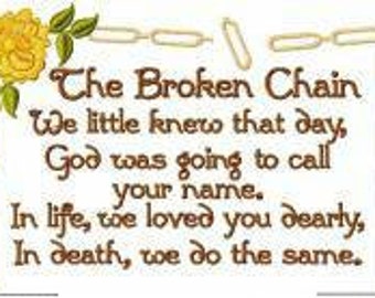 Items similar to The Broken Chain Poem on Aged Parchment Framed on Etsy