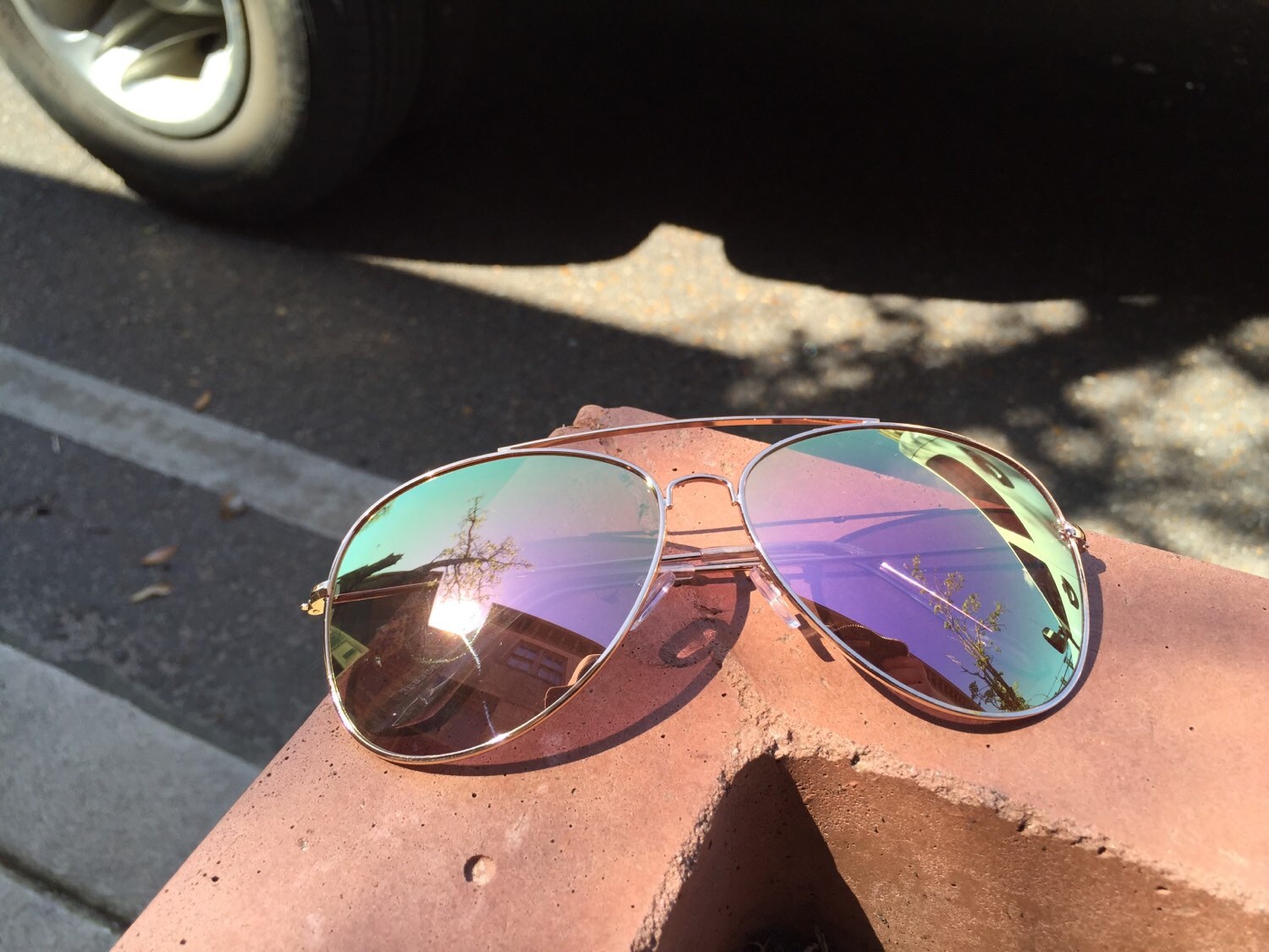 Pink gold vintage style, mirrored aviators – Haute Juice