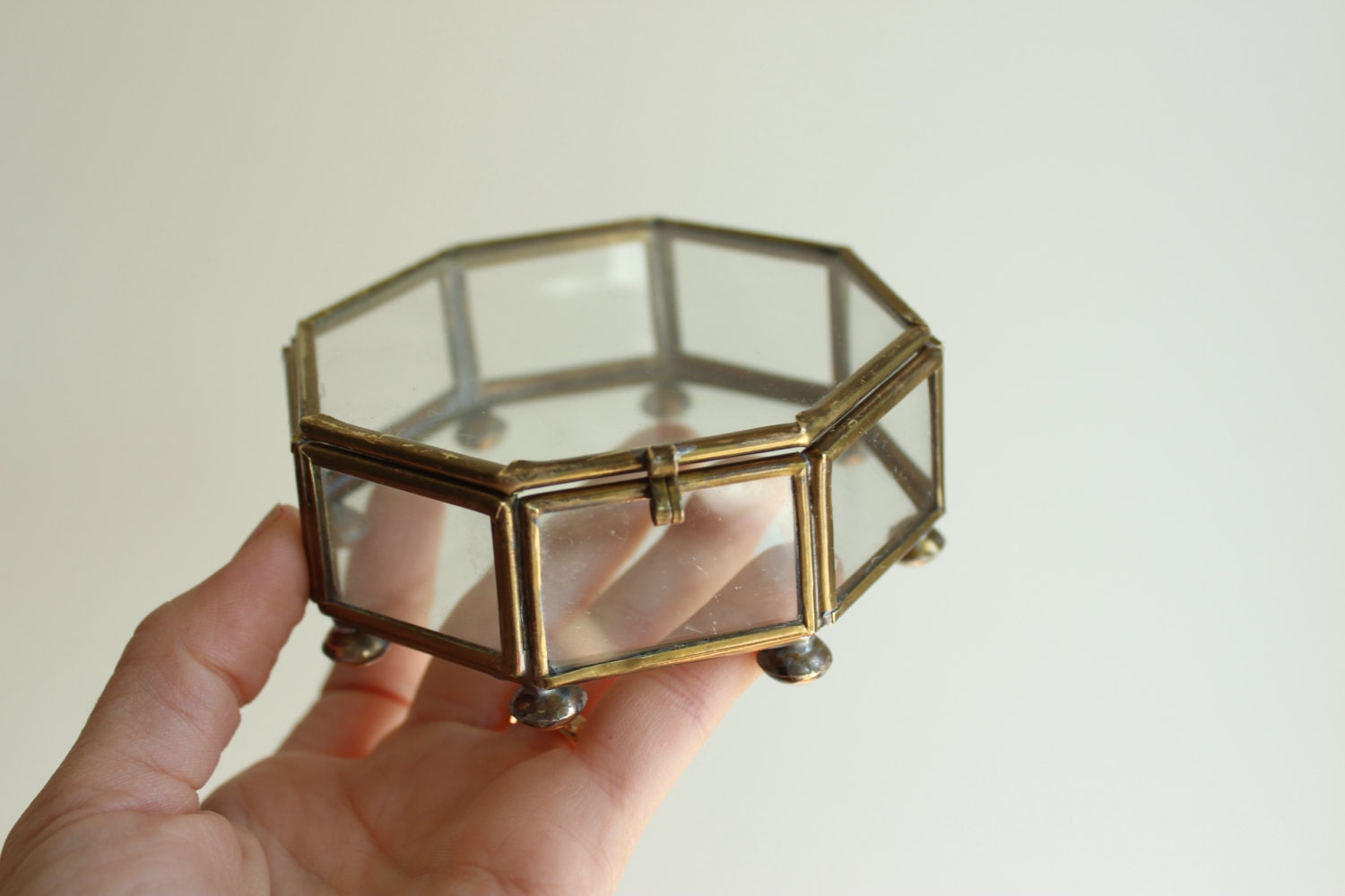 Octagonal Glass and Brass Box – Haute Juice