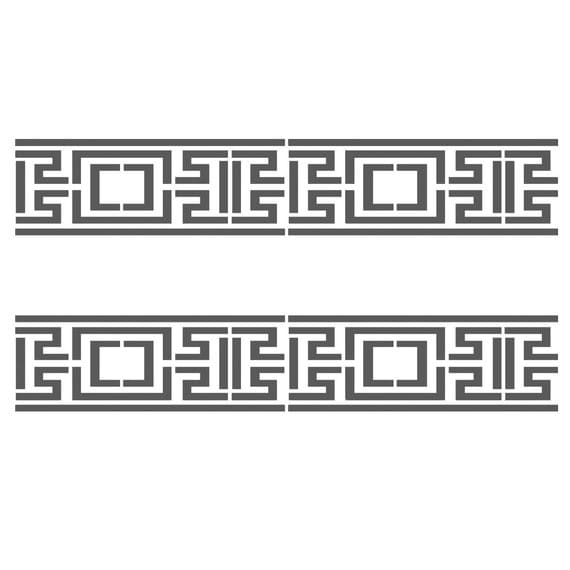 Greek Key Side Border Stencil 3 reusable Template for