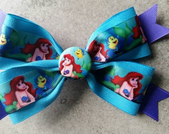 1 Ariel Inspired Hair Bow Ariel Hair Bow Ariel Starfish