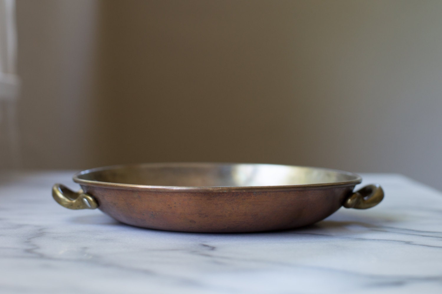 small copper pan with brass handles – Haute Juice