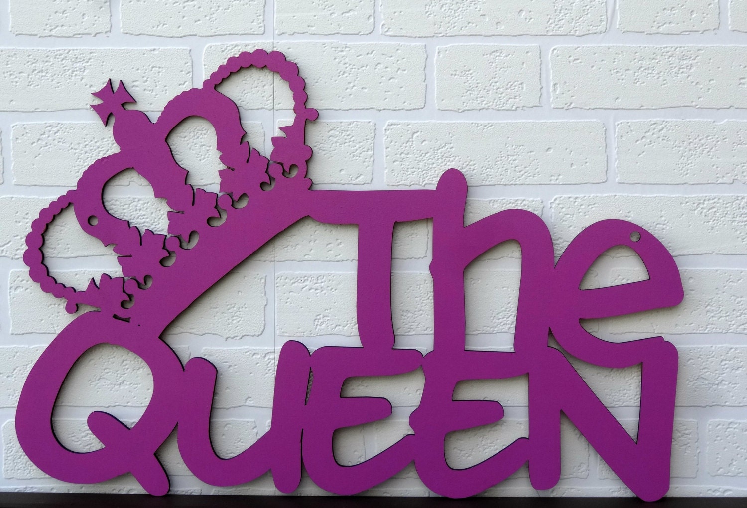 The Queen wood sign word art Wall art 23 x 15 x