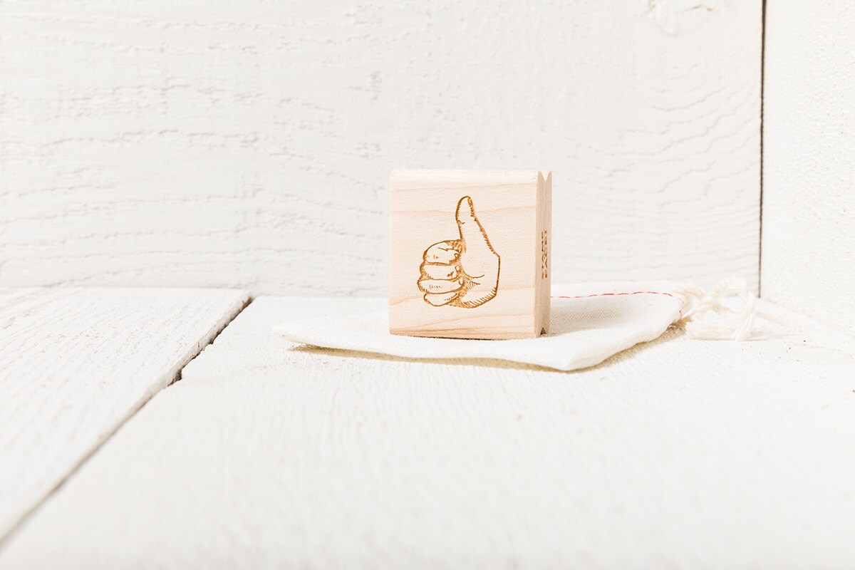 Thumbs Up / Down Rubber Stamp