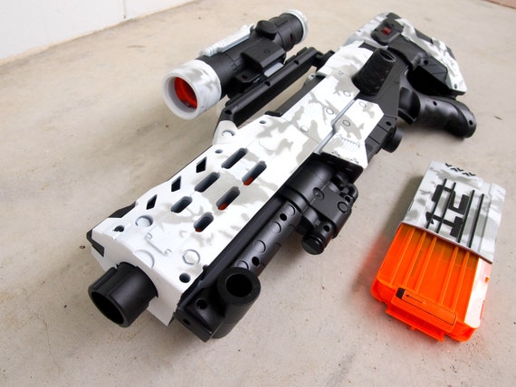 Nerf Longshot Arctic Camo by JLCustomsCreations on Etsy