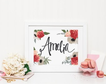Name amelia | Etsy