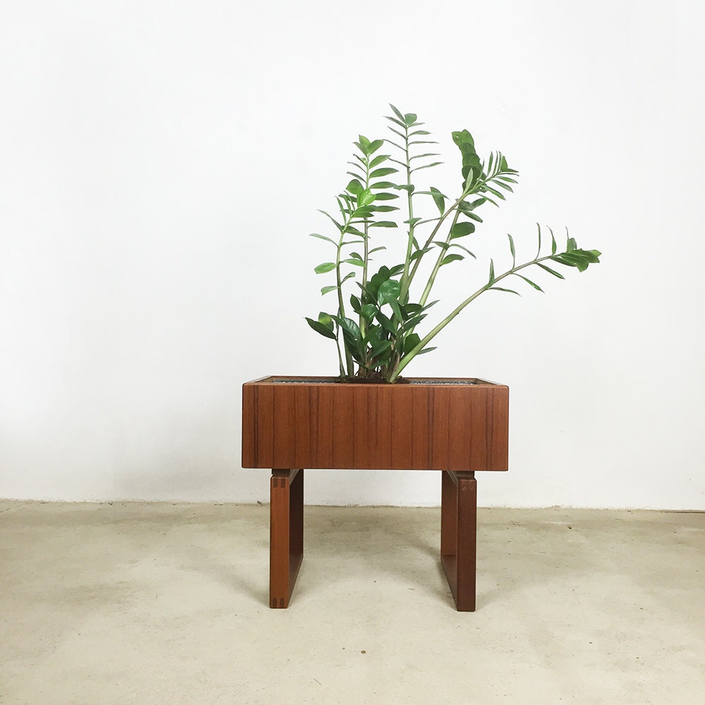 minimalistic 60s danish TEAK planter trough | Salin Mobler, Denmark ...