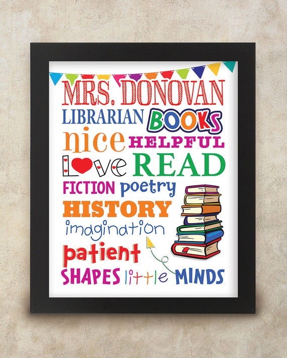 LIBRARIAN GIFT Personalized Librarian Gift Teacher