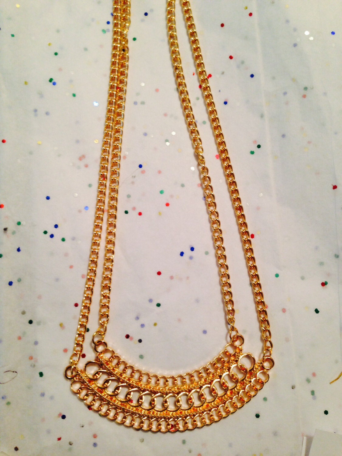 Chain necklace. Double chain necklace. by TheBlingFollowing