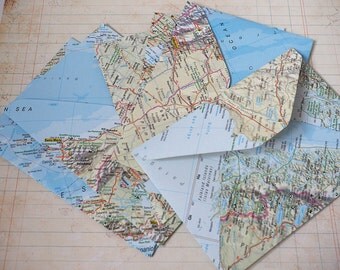 Items similar to Vintage atlas map stationery destination wedding ...