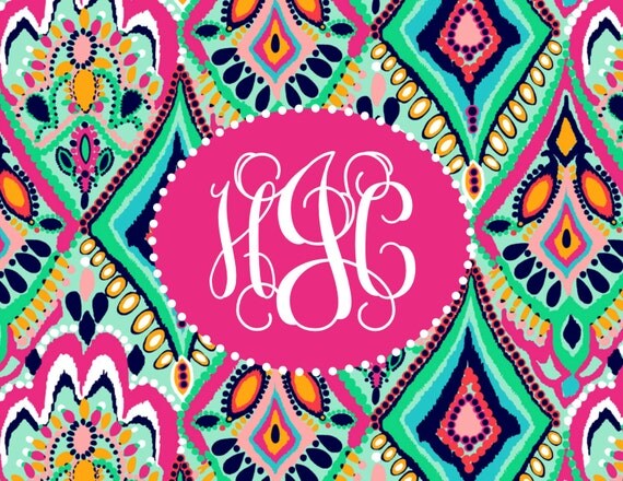 Items similar to Lilly Pulitzer Crown Jewels Monogrammed Personalized ...