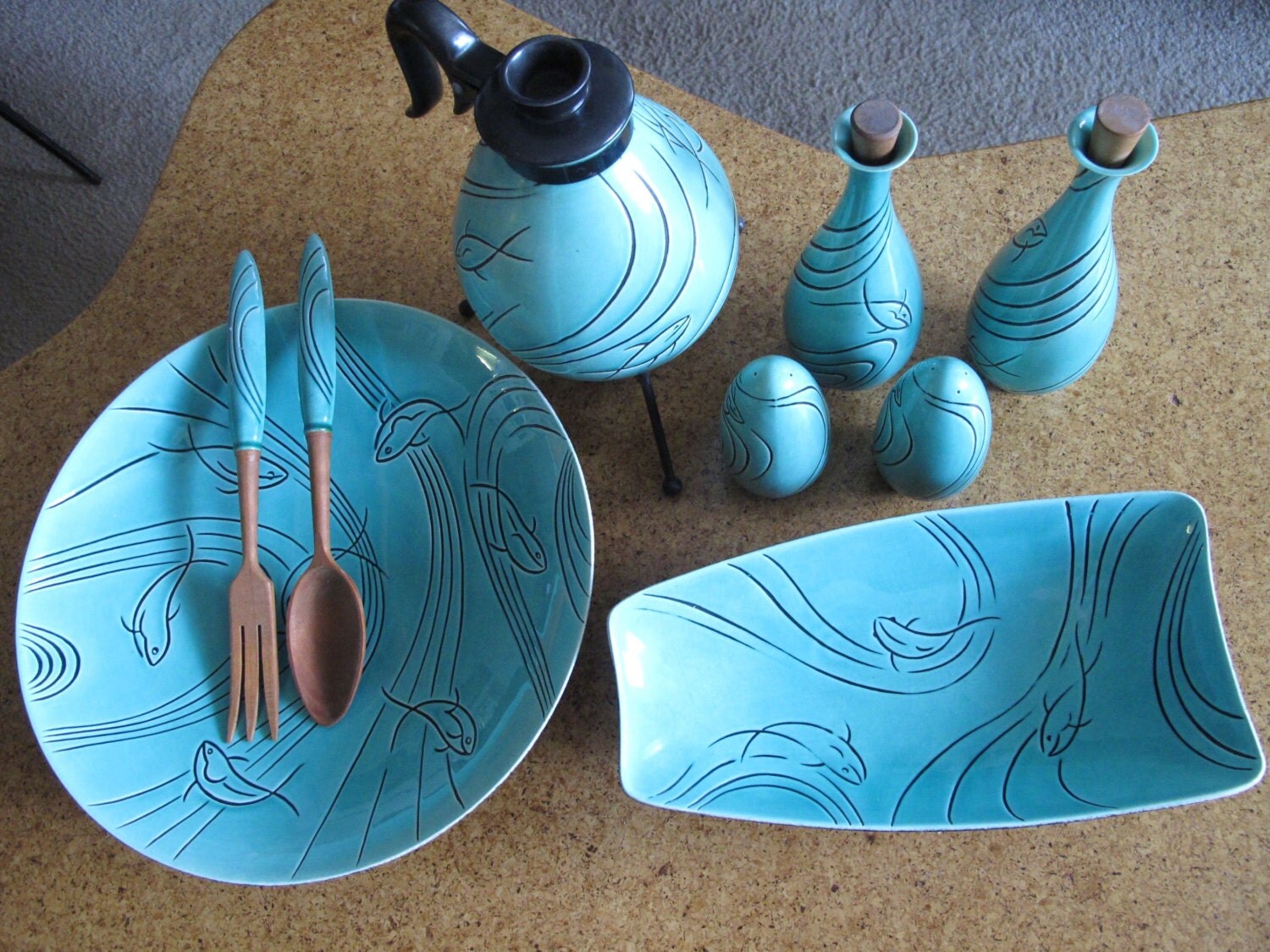 Roselane Mid Century California Ceramic Service Set – Haute Juice