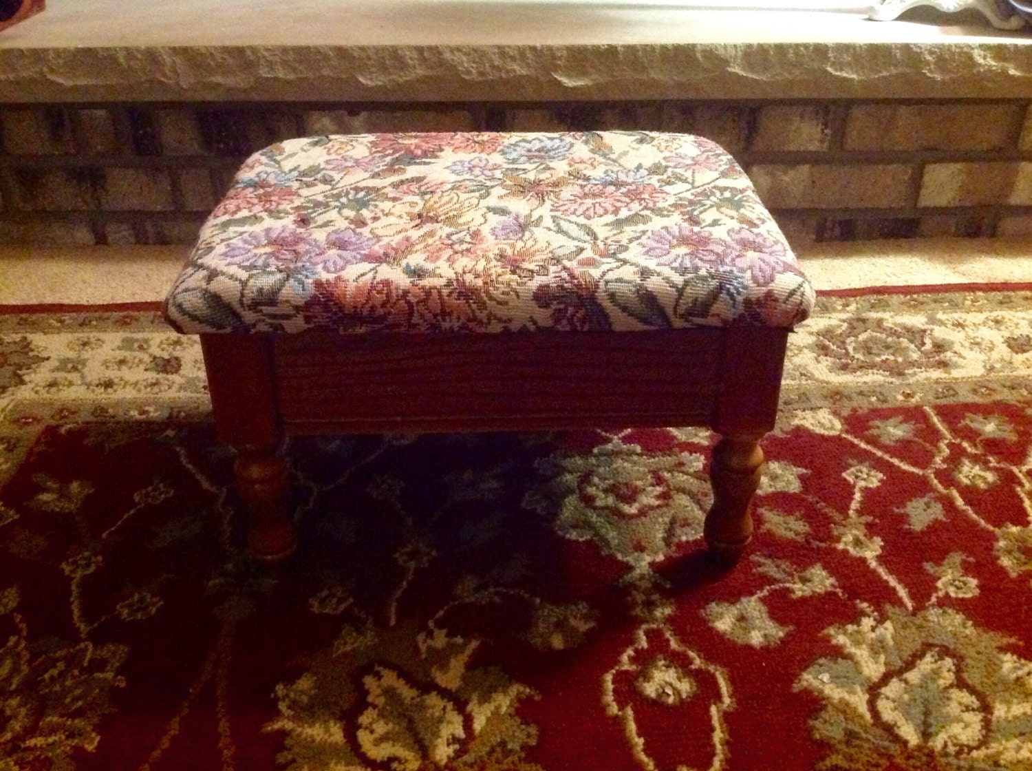 Small Wooden Footstool with Storage Home Furnishings – Haute Juice