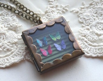 Shadow box locket | Etsy