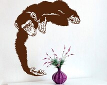 Unique monkey wall decal related items | Etsy