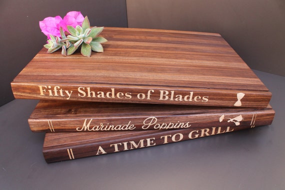 Personalized Cutting Board Book Unique Gift by CuttingBoredom