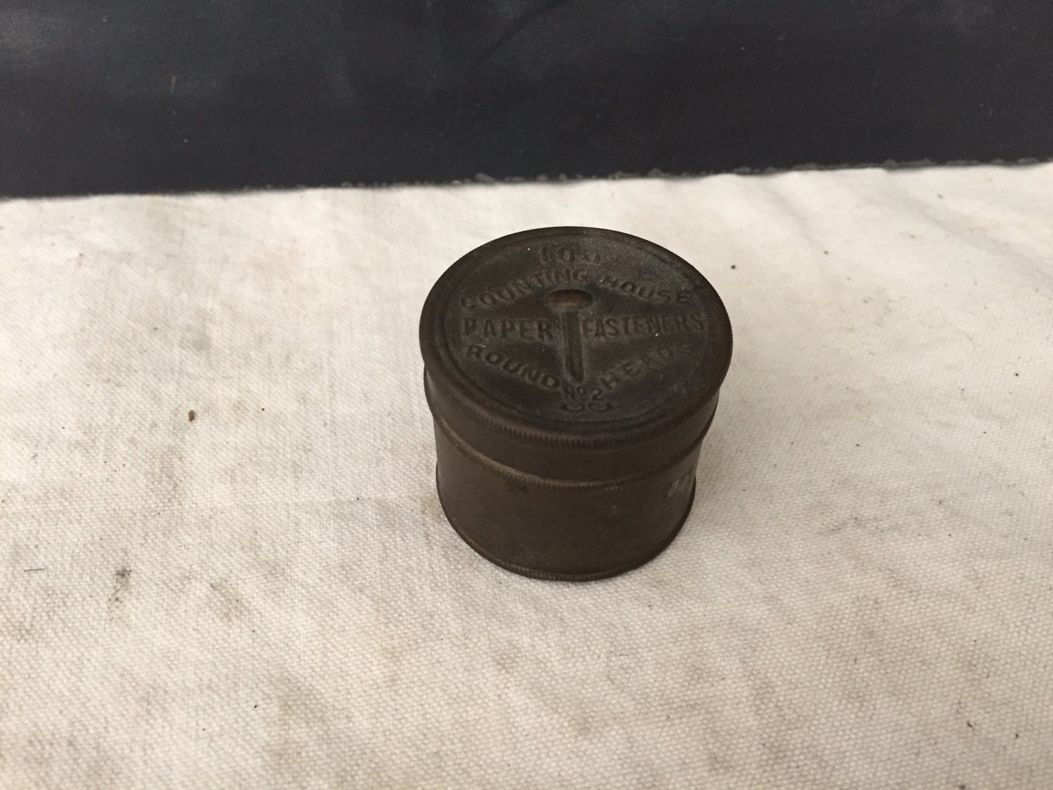 Antique Counting House Paper Fasteners Tin – Vintage Tin – Office Decor ...