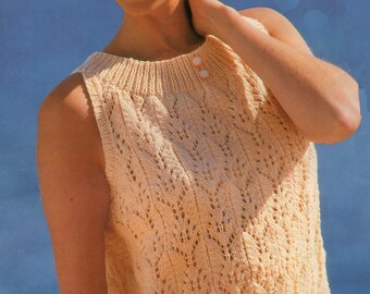 Items similar to Cotton top knitting pattern by Patons - No 711 - vest ...