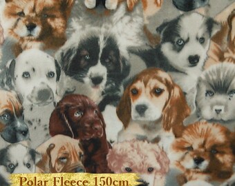 Dog fleece fabric | Etsy