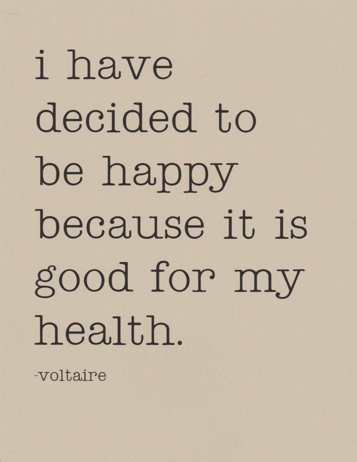 I have decided to be happy.... quote on card by PositivelyPrints