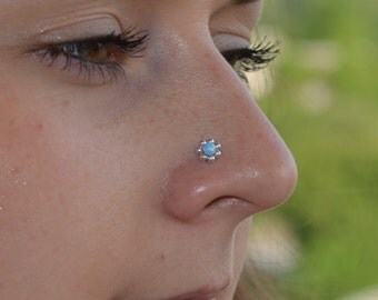 Small Nose Ring 20g Gold nose piercing Tragus piercing