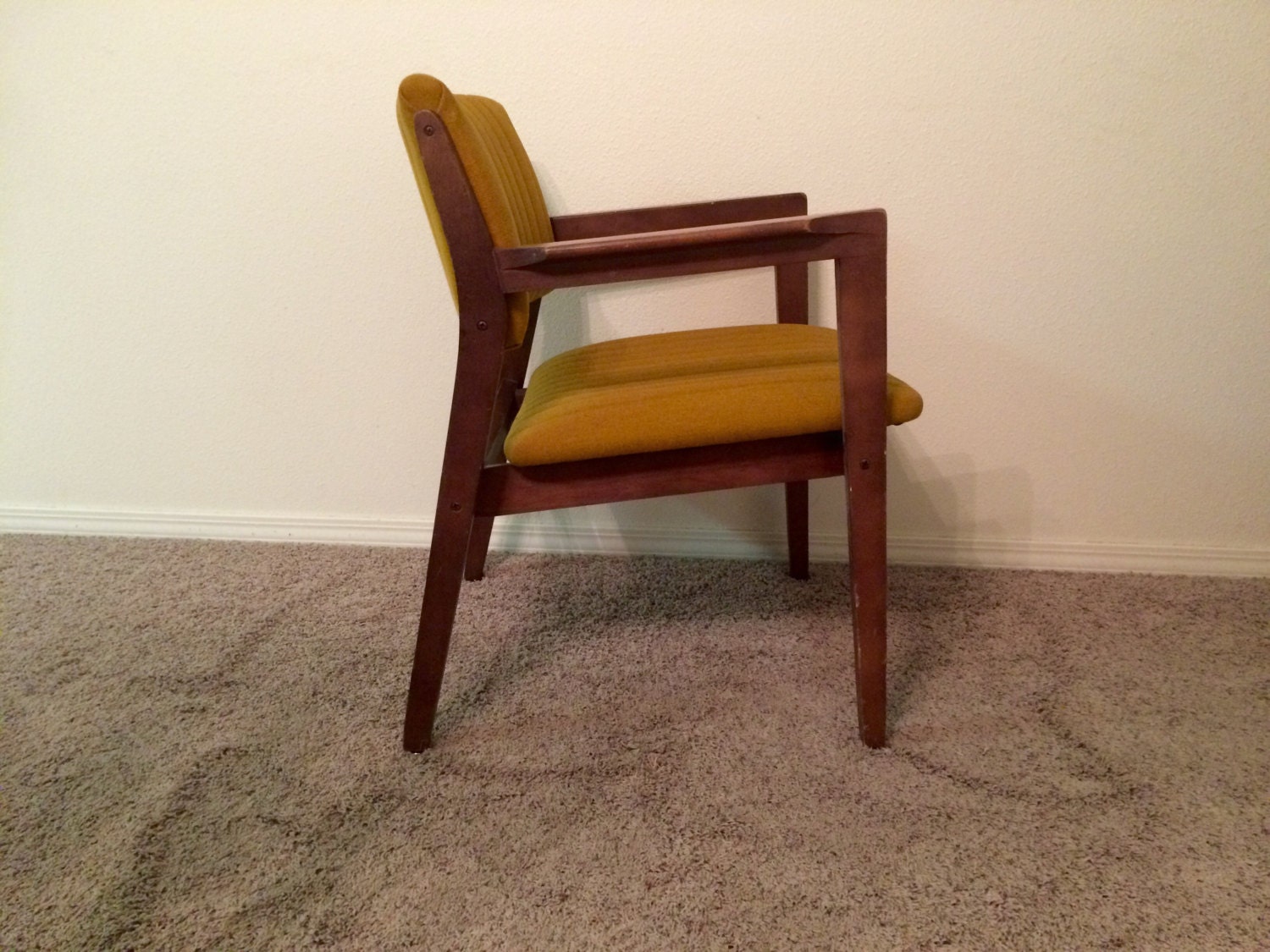 Rare Mid-Century Walnut Wood Arm Chair American Made by Stout Chair ...