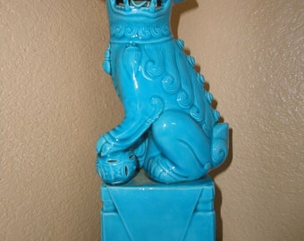 Turquoise foo dogs | Etsy