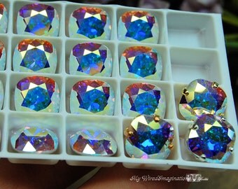 Peacock Eye Rivoli 1122 Sew On Swarovski by MyWiredImagination