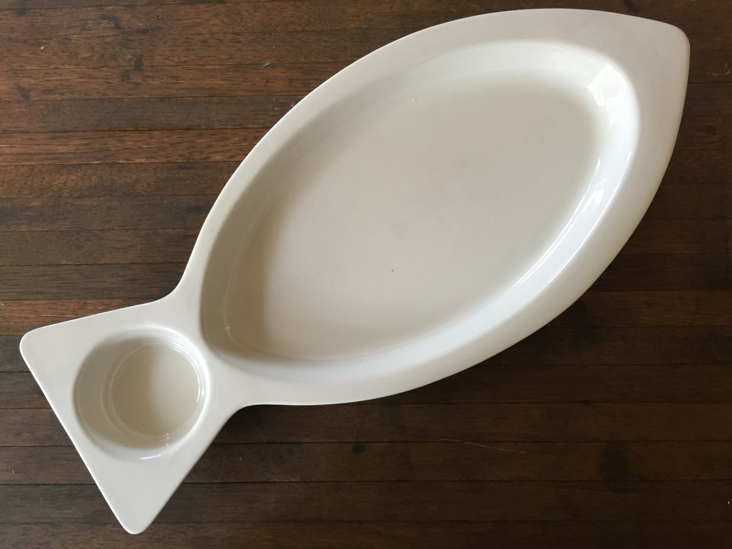 Vintage Hall Pottery Fish Platter~ Modern White Fish serving tray ...