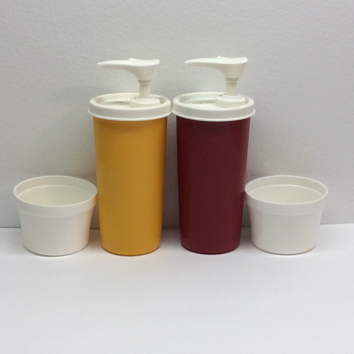 Vintage Tupperware Mustard & Ketchup Dispenser Set – Haute Juice
