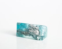 Popular items for blue resin ring on Etsy