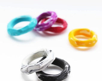 Polymer clay ring | Etsy