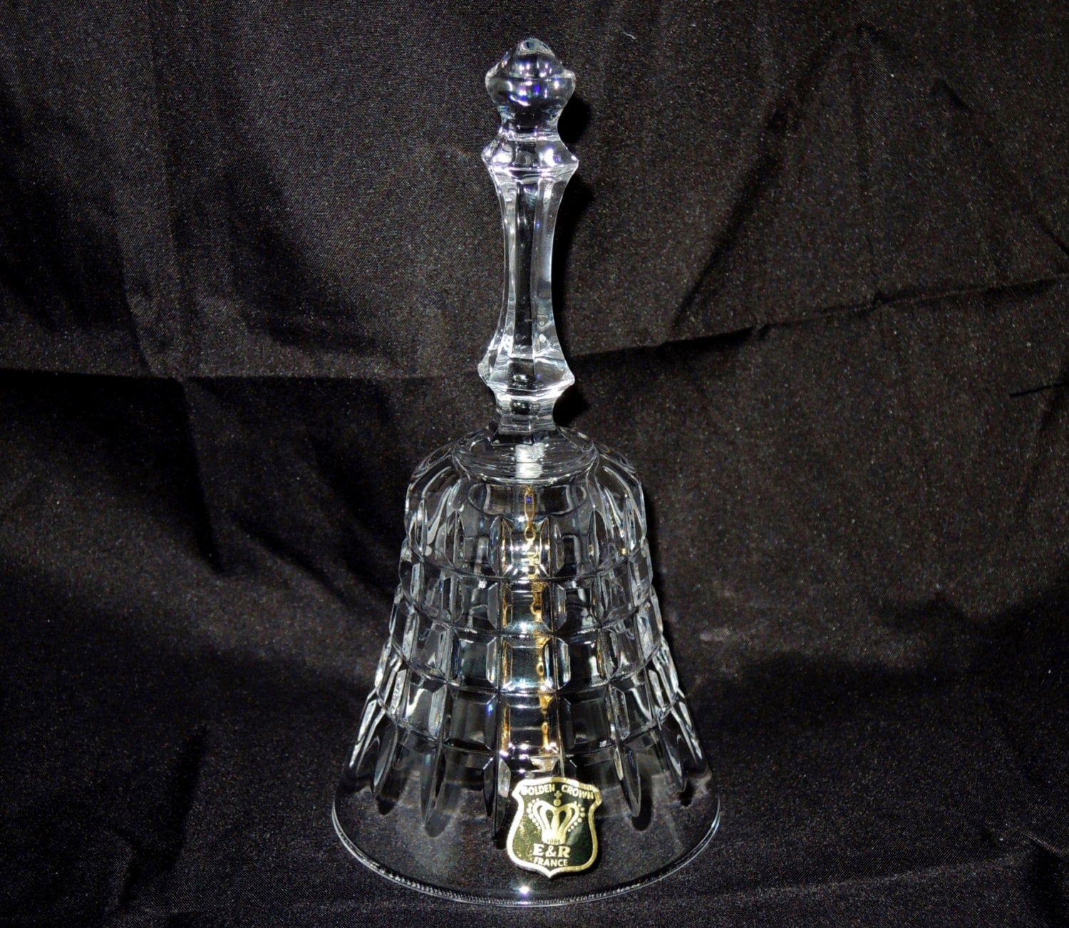 Vintage Lead Crystal Dinner Bell Glass Bell Collectable
