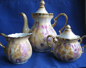 Gold trim teapot | Etsy