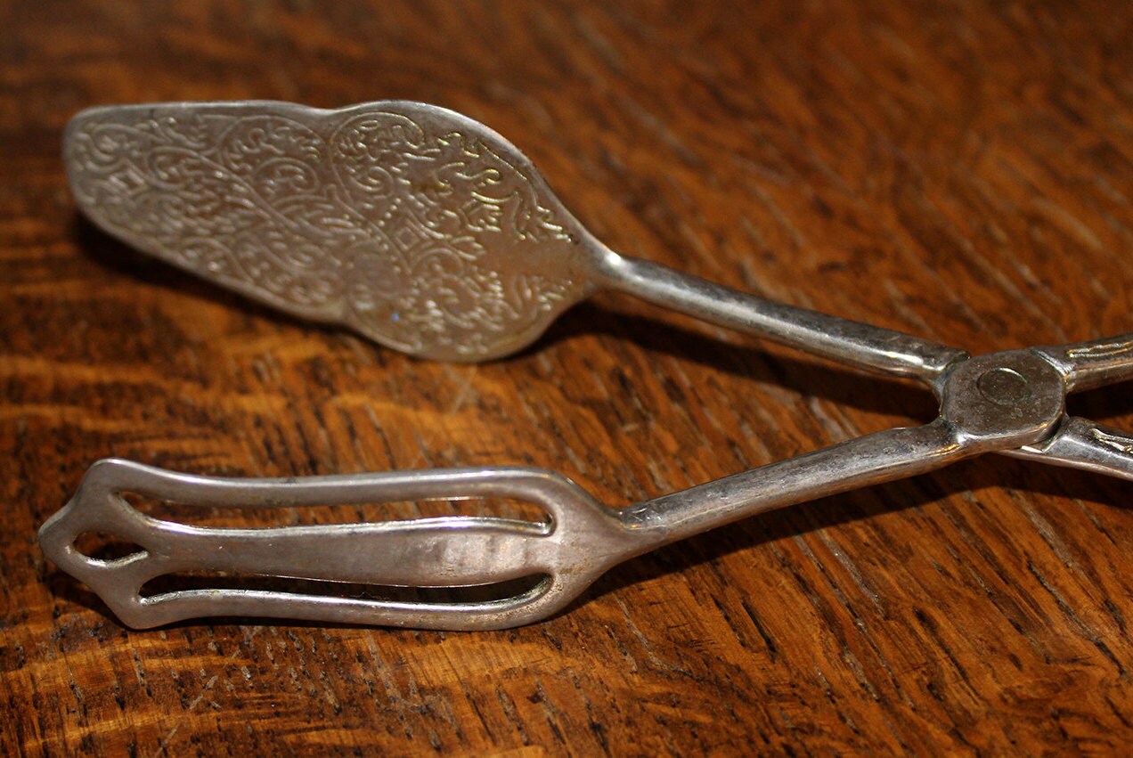 Italian Scissor Style Serving Pastry Tongs Silver Plate – Haute Juice