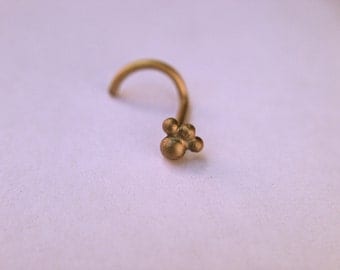 Corkscrew nose ring | Etsy