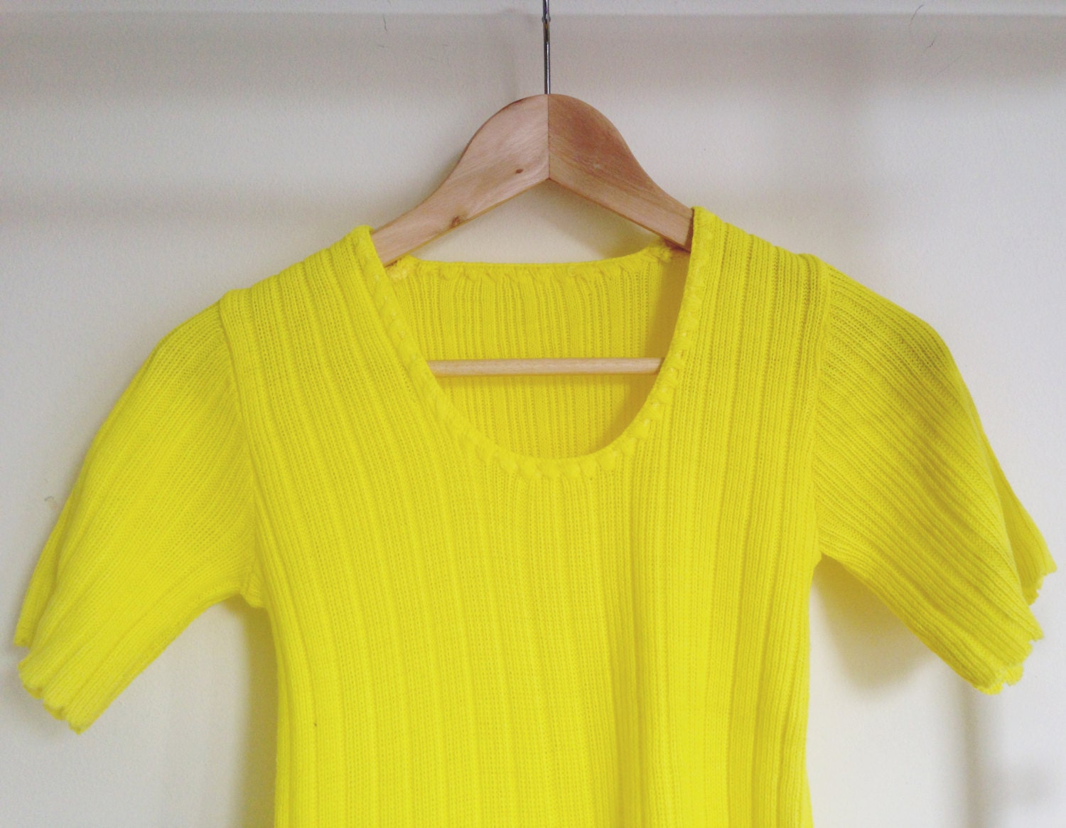 Vintage Bright Yellow Knit Top – Haute Juice