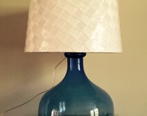 Cobalt Blue Glass Demijohn Table Lamp