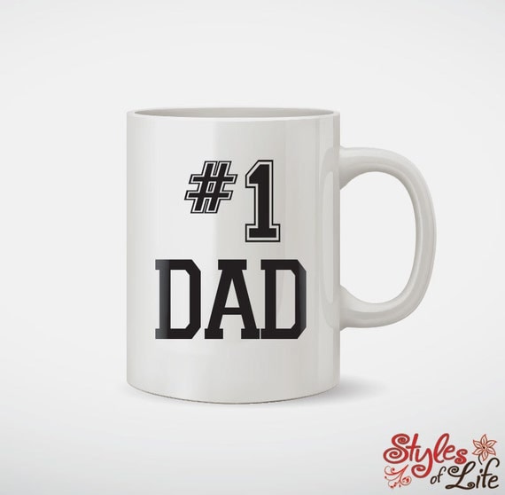 Number 1 Dad Fathers Day Coffee Mug