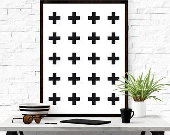 Unique plus sign pattern related items | Etsy