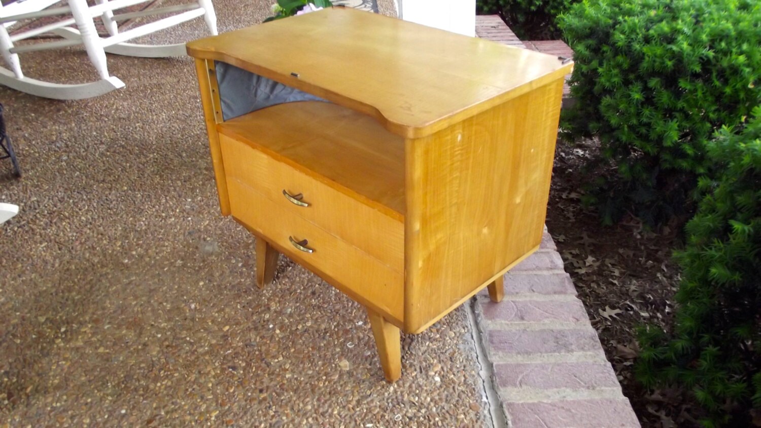 Mid Century Nightstand, Mid Century Night Stand, 1950s Nightstand ...