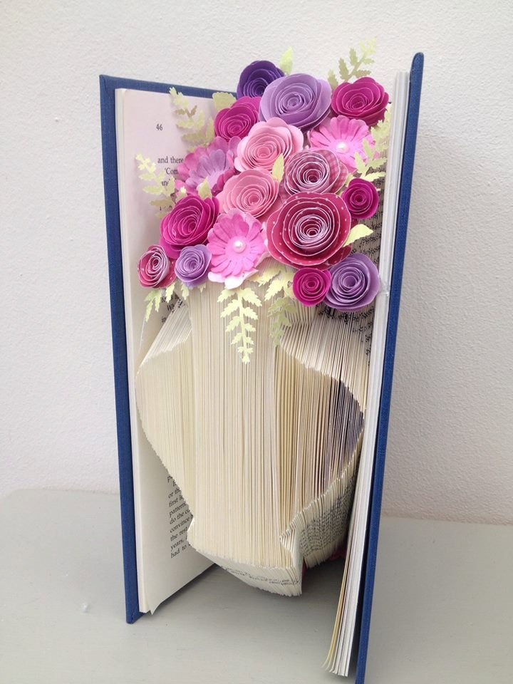 Book Folding Pattern Vase Flower Vase Free Tutorial