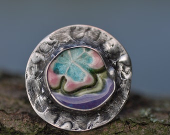 statement ring adjustable ceramic ring handmade ring by zolanna