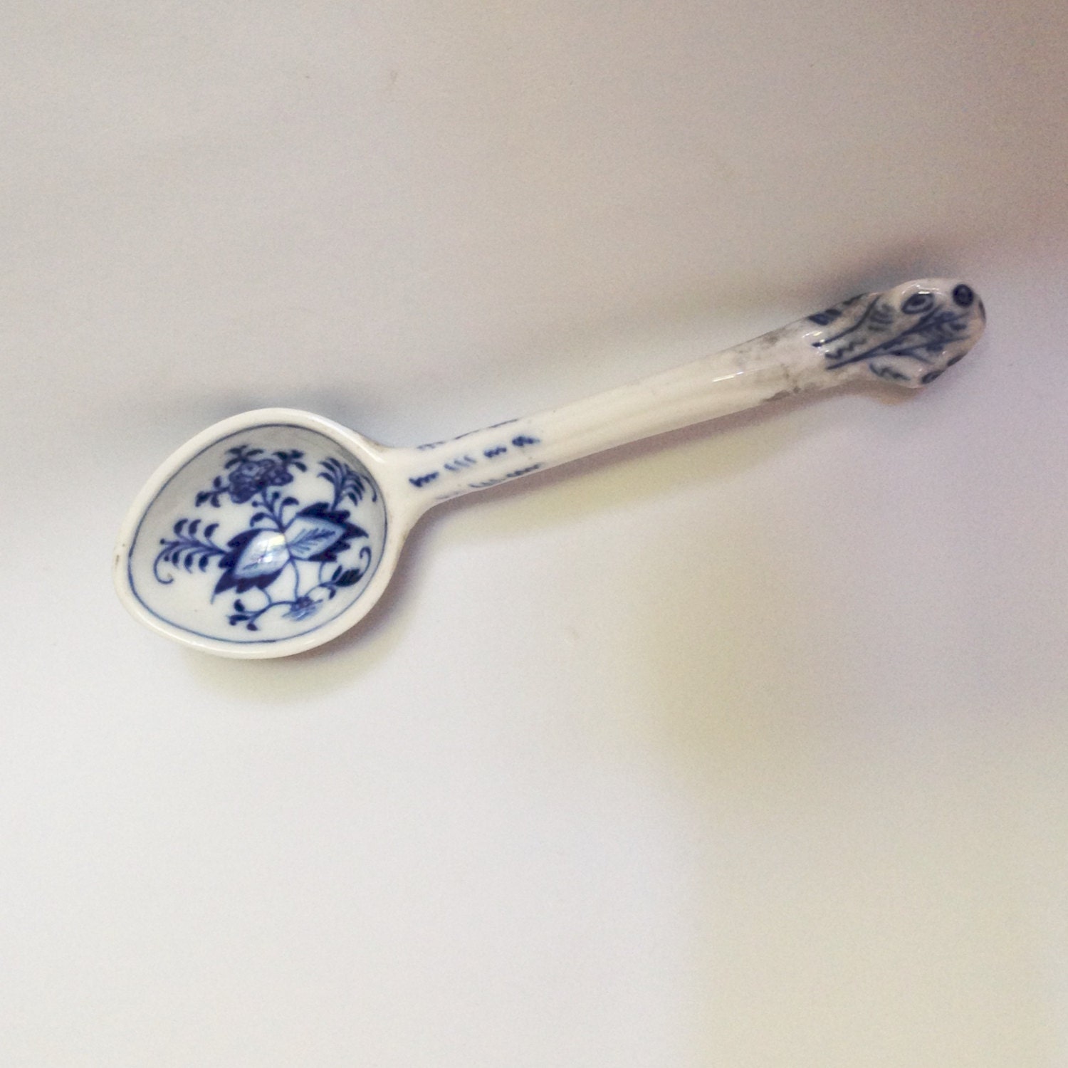 Blue and White Ceramic Spoon / Vintage Delph Spoon / Decorative Onion ...