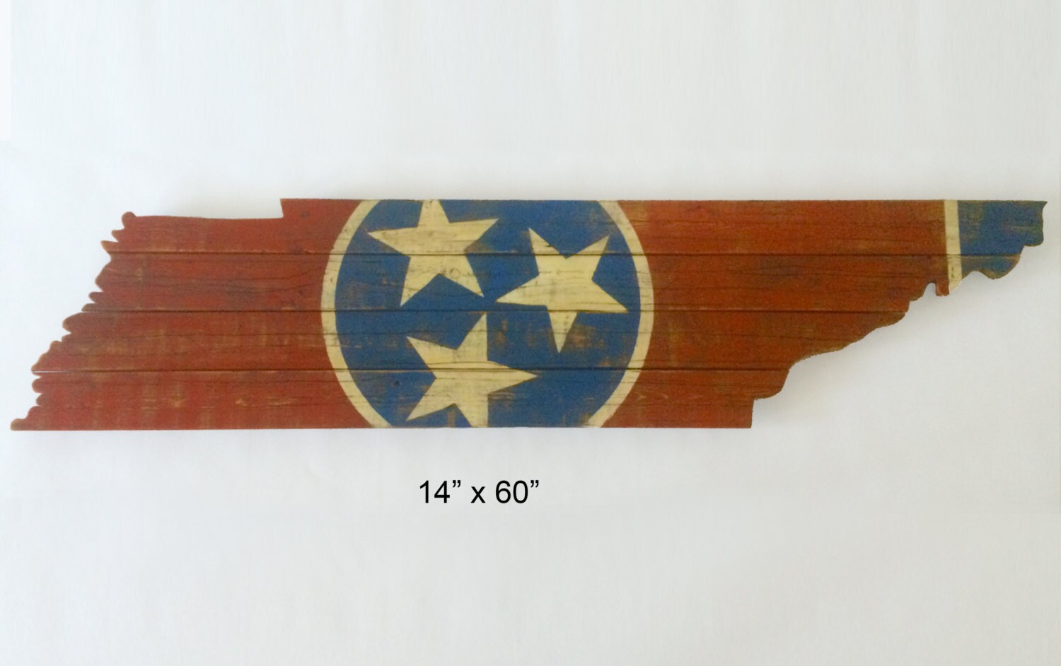 Tennessee State Flag Wooden Cut Out