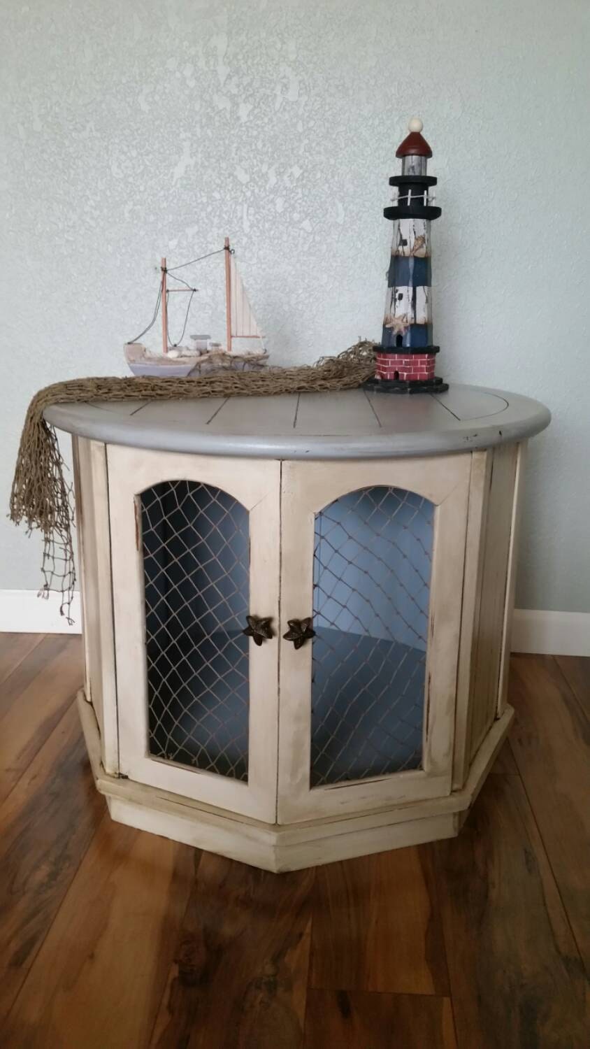 Nautical themed rustic end table – Haute Juice