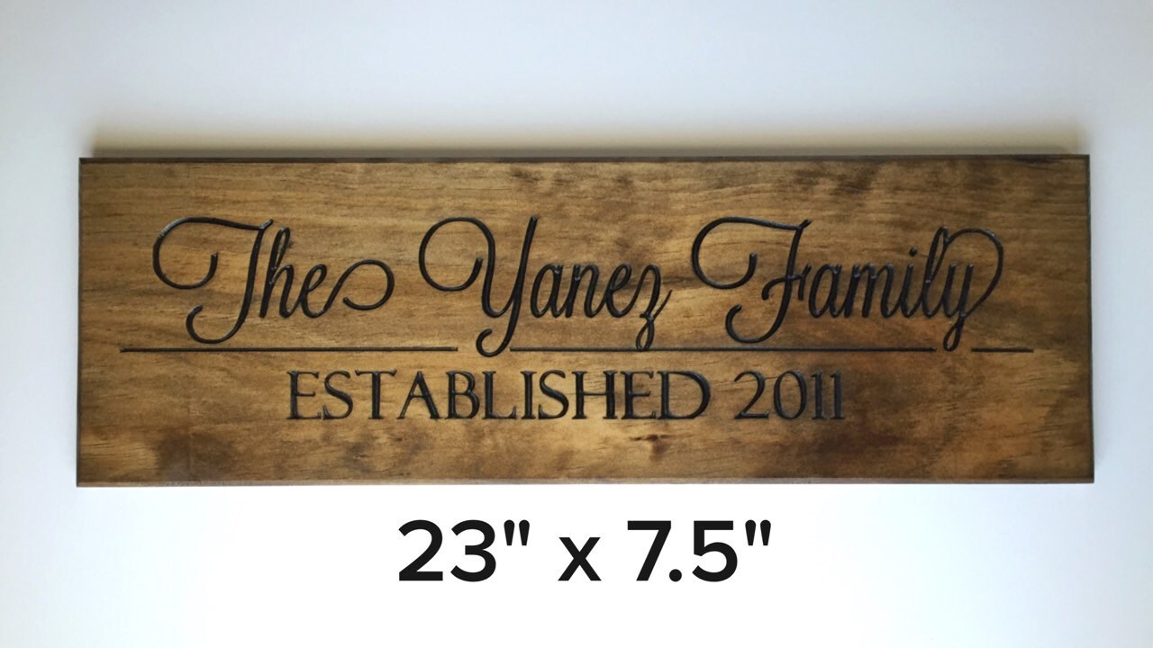 Rustic Family Sign Family Established Sign Business Sign